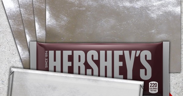 Silver Candy Bar Foils 1000 Pack